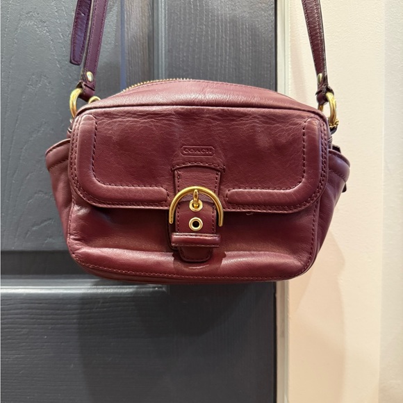 Coach | Bags | Coach Dark Red Leather Crossbody Bag | Poshmark